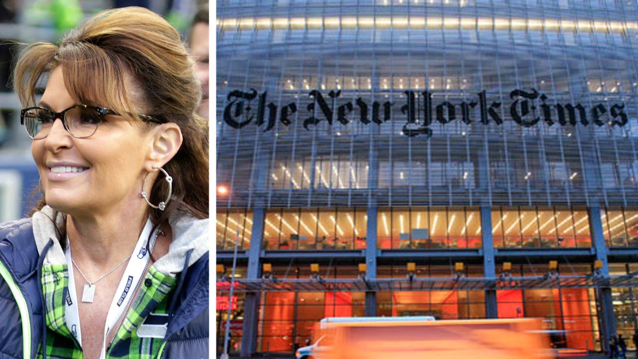 Sarah Palin Sues New York Times For Defamation Fox News Video