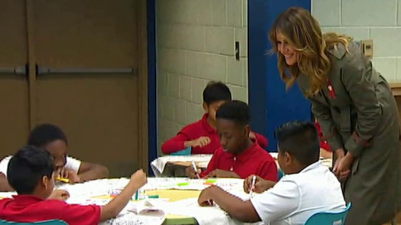 Melania Trump and Karen Pence visit elementary school in Charleston, South Carolina | Fox News Video
