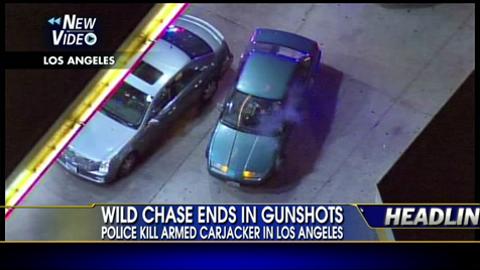 WATCH: Stolen Car Chase in Los Angeles Ends in Police Shootout at Gas ...