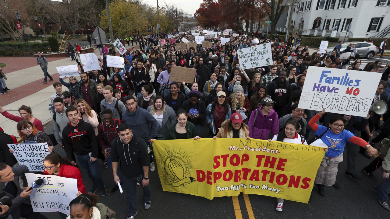 College students stage walkouts to protest president-elect | Fox News Video