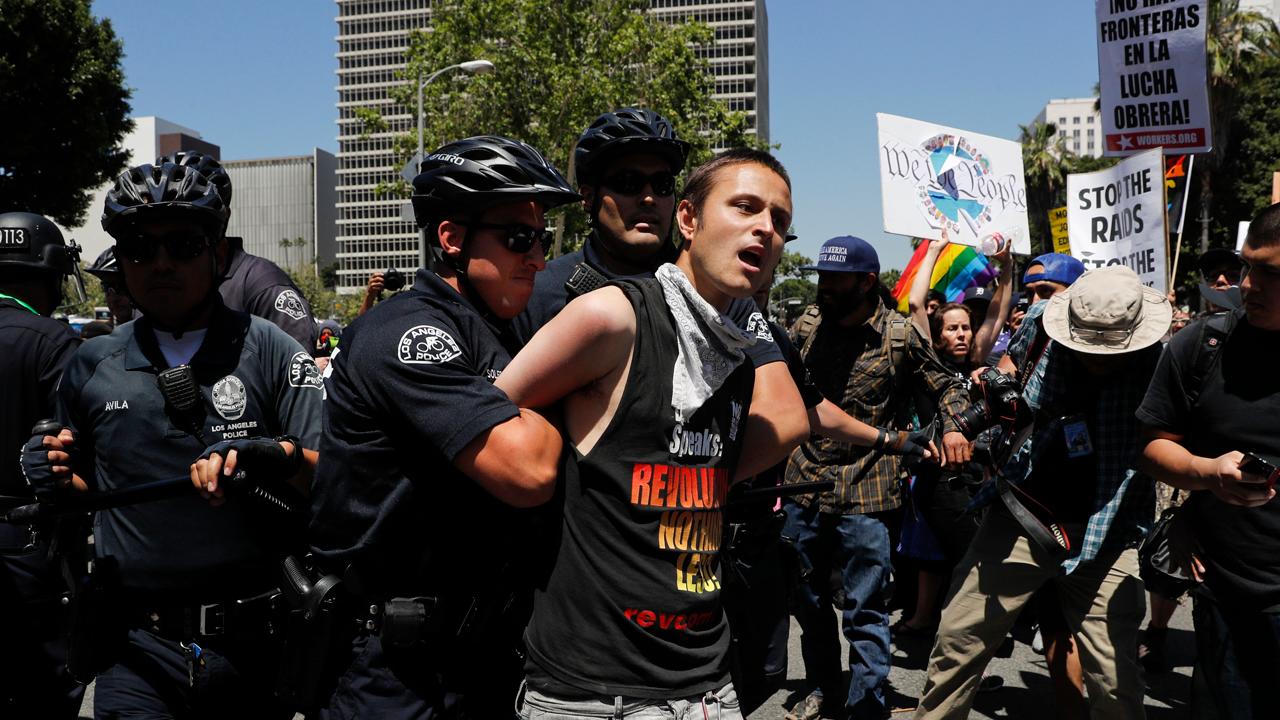 Cops attacked in violent May Day protests | Fox News Video