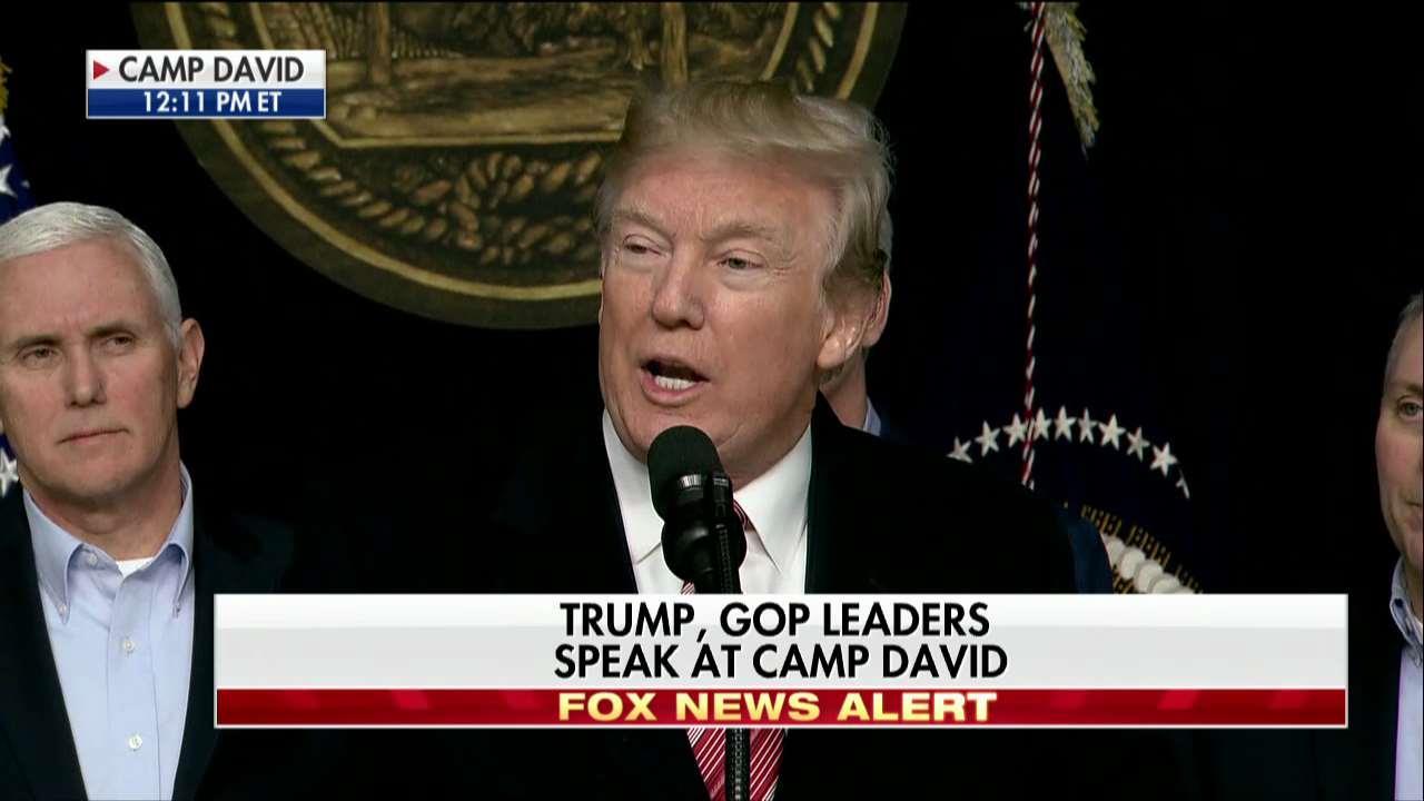 Trump Press Conference Questions at Camp David | Fox News Video