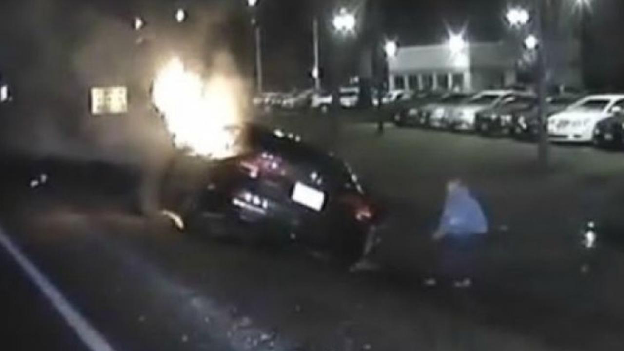 Driver in burning vehicle rescued by two Good Samaritans, police say ...
