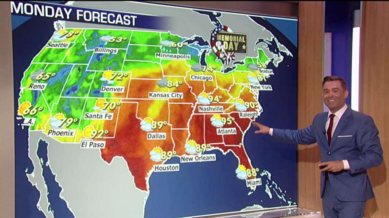 National weather forecast for Monday, May 27 | Fox News Video